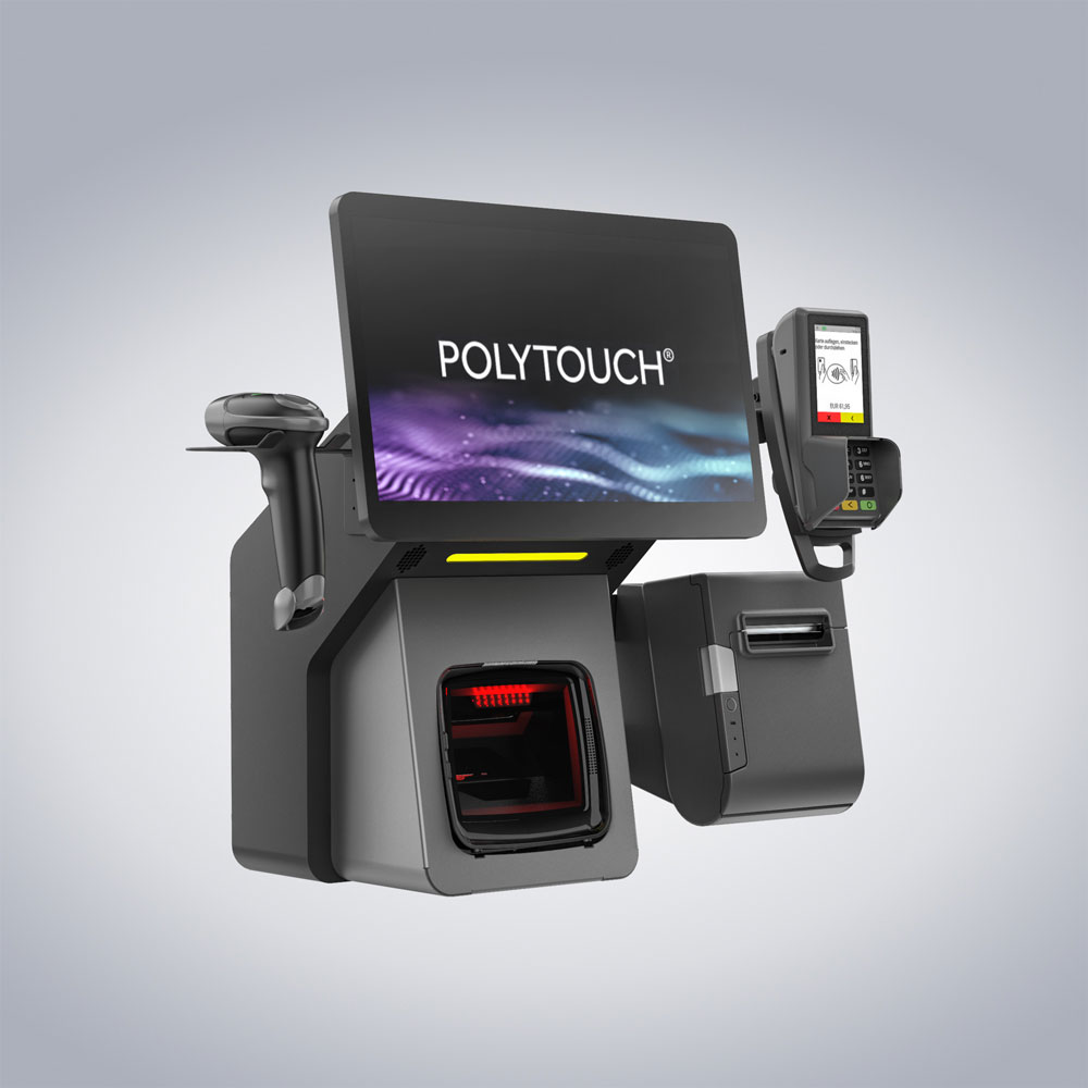 Self-checkout cash register as an integrated solution or table version